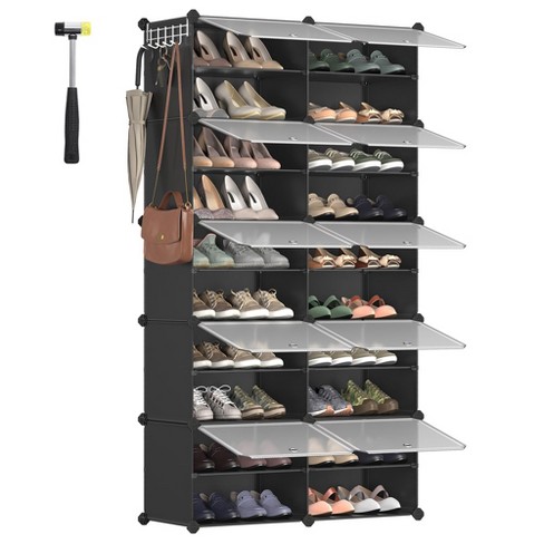 Songmics 10-cube Shoe Organizer With Doors, 40 Pair Shoe Storage ...
