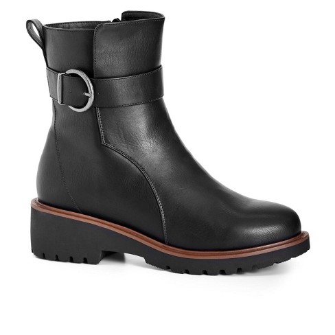 Avenue Women's Wide Width Lia Ankle Boot - 7 W, Black : Target