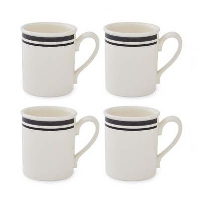 Portmeirion Potter's 9oz Stripe Breakfast Mug, Set Of 4, Elegant ...