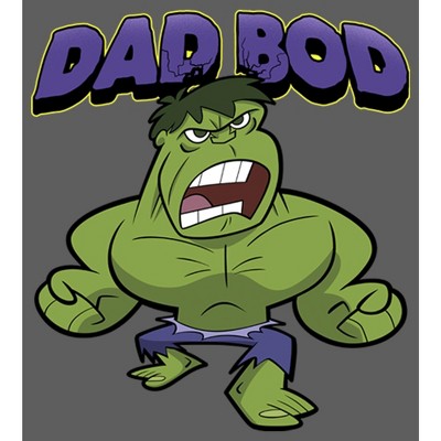 Men's Marvel Dad Bod Cartoon Hulk Tank Top - Charcoal - X Large : Target