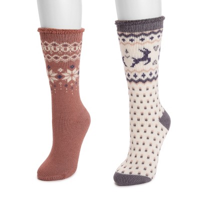 Women's 3 Pack Cotton Compression Crew Socks : Target