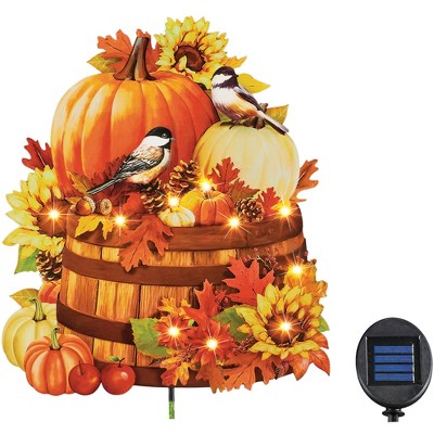 Collections Etc Cat Holding Solar Lantern Decorative Garden Stake 10.5 ...