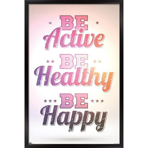 Trends International Be Active Framed Wall Poster Prints : Target