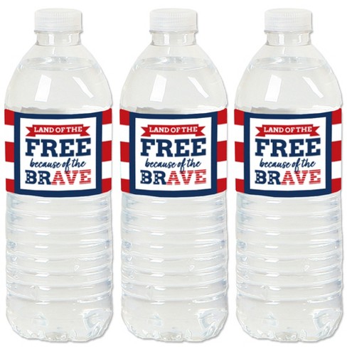Big Dot Of Happiness Happy Veterans Day - Patriotic Water Bottle ...