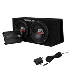 Mtx Tne212d Terminator 12 Inch 1200 Watt 2 Ohm Single Voice Coil Car Audio Dual Loaded Subwoofer ...