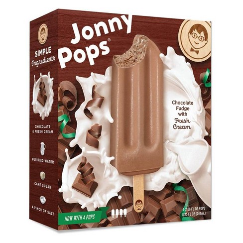 Jonnypops Dark Chocolate & Cream Frozen Bars - 4pk/8.25 Fl Oz : Target