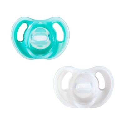 Tommee Tippee Ultra Light Silicone Pacifier 18-36m - Teal/white - 2pk ...