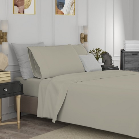 Color Sense Percale Weave Cool & Crisp Cotton Rich Sheet Set, Twin ...