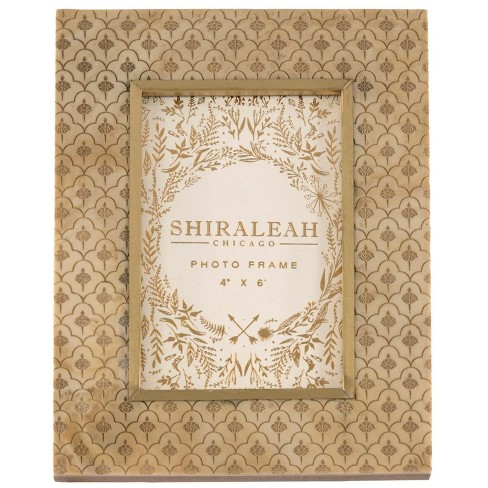 Shiraleah Portofino Marbled 4x6 Picture Frame, Natural : Target
