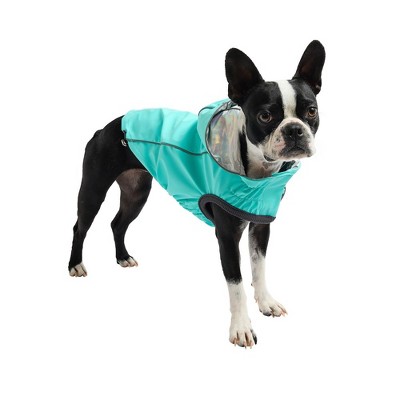 Gf Pet Reversible Raincoat - Neon Aqua With Iridescent - M : Target