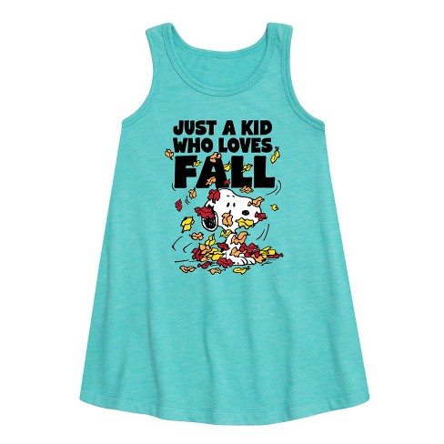 Peanuts Just A Kid Who Loves Fall - Turquoise - 2t : Target