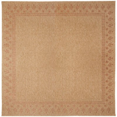 Liora Manne Sahara Block Print Border Indoor/outdoor Rug Terracotta 7 ...