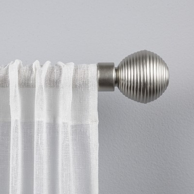 Adjustable Sphere Curtain Rod And Coordinating Finial Set - Exclusive ...