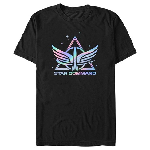 Men's Lightyear Holographic Star Command Logo T-shirt - Black - Medium ...