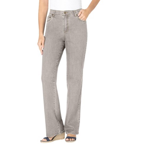 Woman Within Women's Plus Size Tall Bootcut Stretch Jean - 24 T, Grey ...