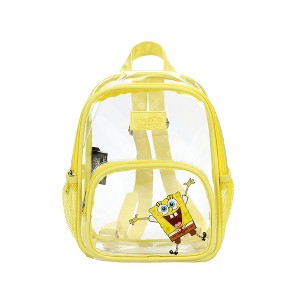 Spongebob Squarepants Open Arms Clear 10” Adult Mini Backpack : Target