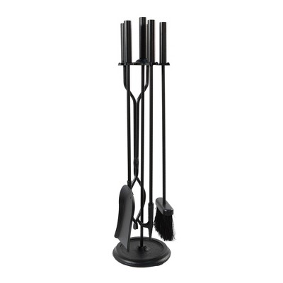 3-piece Fireplace Tool Set- Medieval Knight Cast Iron Statue Holds ...
