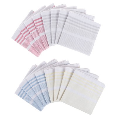 Kitchen Dish Cloth-set Of 16- 12.5x12.5"-100% Cotton Wash Cloths-4 ...