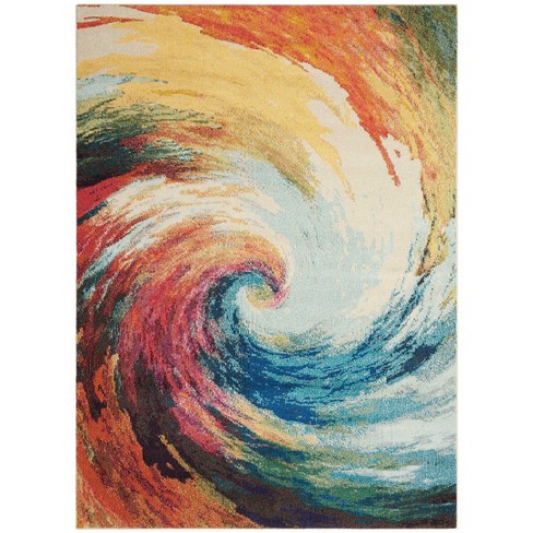 Nourison Celestial Wave Area Rug Ces07 3'11" X 5'11" : Target