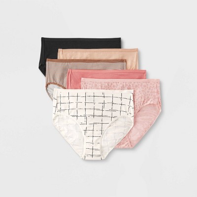 Hanes Women's 6pk Cotton Ribbed Heather Briefs Assorted : Target