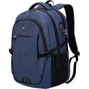 Summit Adventure Anti-Theft Travel Laptop Backpack with USB Charging ...