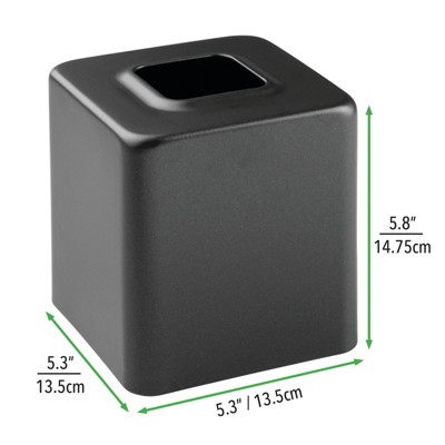Mdesign Modern Square Metal Paper Facial Tissue Box Cover Holder - 4 ...