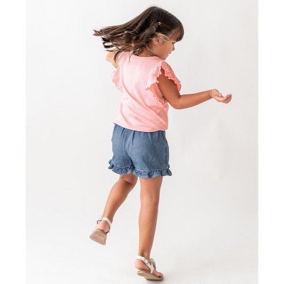 Rufflebutts Ruffled Skort - Light Wash Denim, Size: 4t : Target