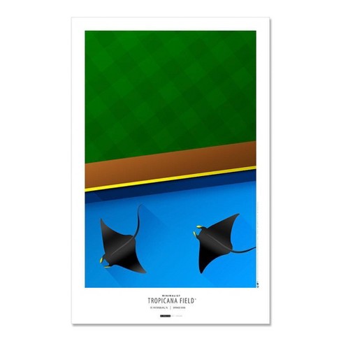 Mlb Tampa Bay Rays Tropicana Field Art Poster : Target