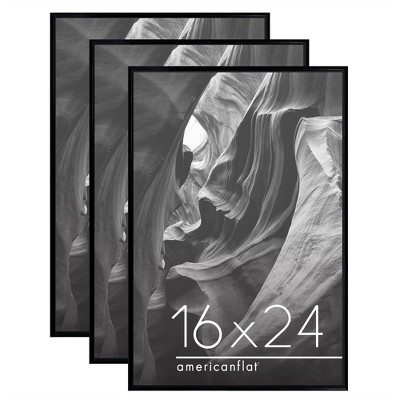 Americanflat 3 Pack Lightweight 16x24 Poster Frames - Black : Target