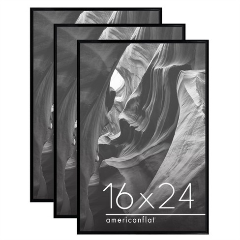 Americanflat 3 Pack Lightweight 16x24 Poster Frames - Black : Target