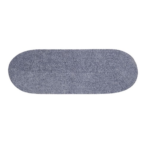 24" X 72" Chenille Solid Collection Gray Reversible Indoor Area Utility ...