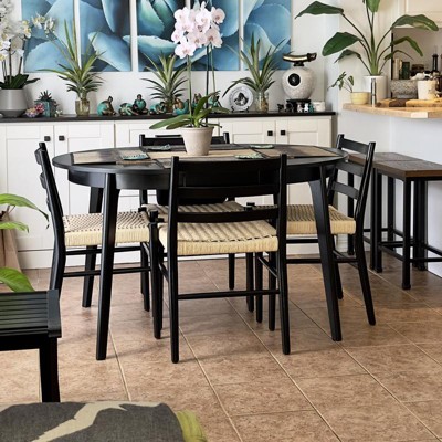 Astrid Mid-century Round Extendable Dining Table - Threshold™ : Target