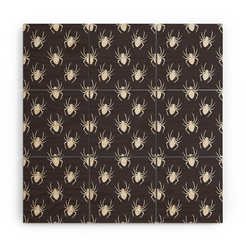 Avenie Halloween Spiders Wood Wall Mural - Society6 : Target