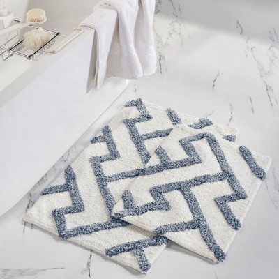 Better Trends Medallion Bath Rug, 100% Cotton, 20" X 60" Runner, Beige ...