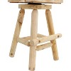 Sunnydaze 4 Foot Unfinished Wood Swivel Bar Stool Rustic Log Cabin ...