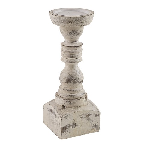 Park Designs Brighton Wood Candlestick 12" - White : Target