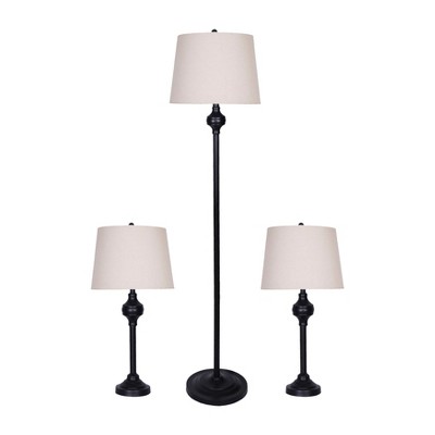 Medium Modern Industrial Assembled Table Lamp Black - Threshold™ : Target
