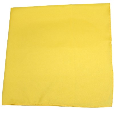 18 Pack Polyester Bandanas Solid Colors 22 Inch Regular Size Yellow ...