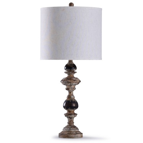 Bishop Spindle Table Lamp With Drum Shade Natural - Stylecraft ...