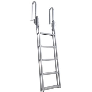 Adjustable Height Aluminum Boat Ladder, Heavy Duty Non Slip Dock ...