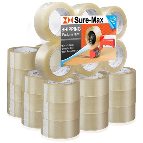 Sure-max Premium Carton Packing Tape 1.8 Mil 330 Feet (110 Yards ...