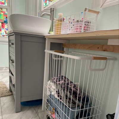 Wire Rolling Laundry Hamper - Brightroom™ : Target