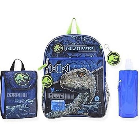 Jurassic World Boys Dinosaur And Raptor School Backpacks For Kids, Blue ...