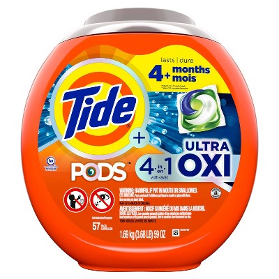 Tide Pods Ultra Oxi Laundry Detergent Pacs - 59oz/57ct : Target