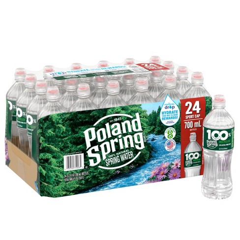 Poland Spring 100% Natural Spring Water - 24pk/23.7 Fl Oz Bottles : Target
