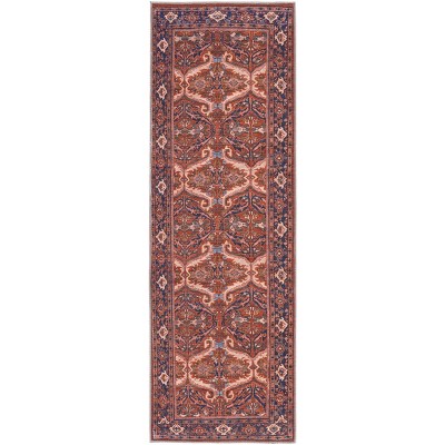 Rawlins Transitional Medallion Red/tan/blue Area Rug : Target
