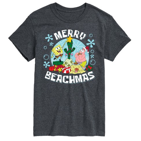 Spongebob Squarepants Merry Beachmas Patrick And Spongebob Short Sleeve ...