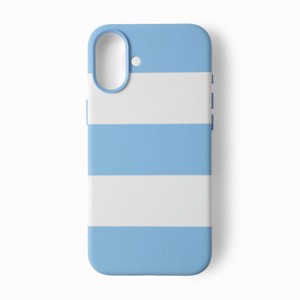 GEMS Hello Lux Light Blue Cabana Stripe Pebble PU iPhone Case - 16 Plus ...