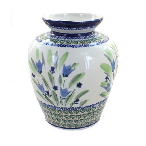 Blue Rose Polish Pottery Blue Tulip Medium Vase : Target