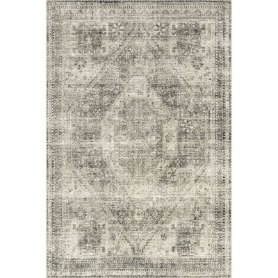 Nuloom Gladys Machine Washable Vintage Medallion Area Rug, Gray, 5'x8 ...